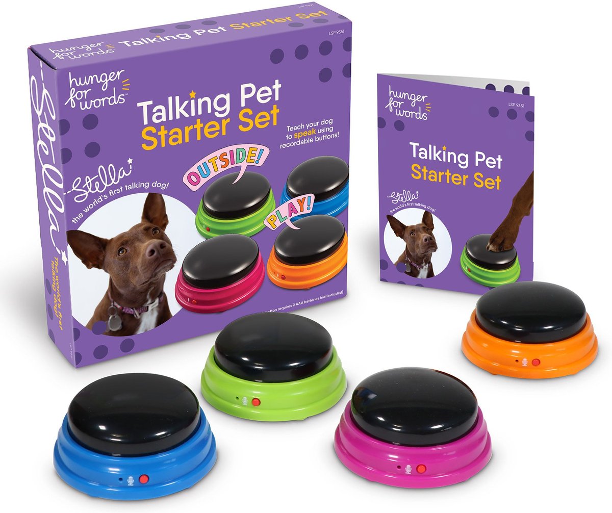 HUNGER FOR WORDS Talking Pet Starter Set Dog Toy, 4-pack - Chewy.com