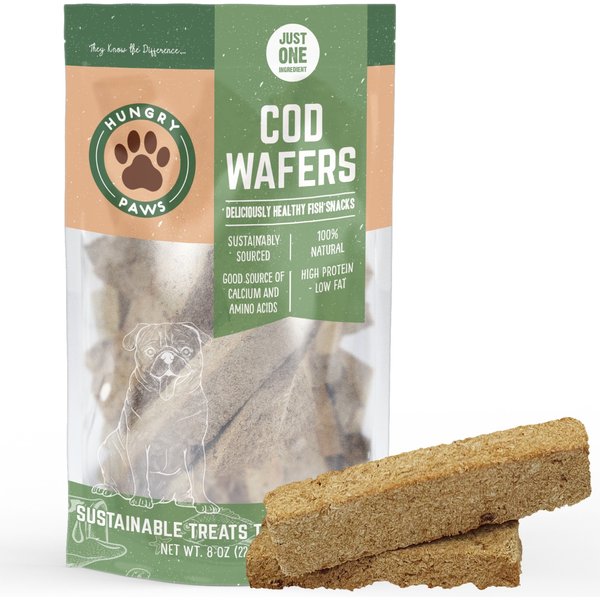 HUNGRY PAWS Cod Wafers Single Ingredient Dog Treats, 8-oz bag - Chewy.com