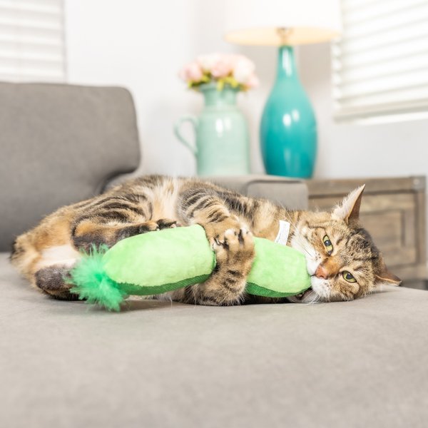 HUXLEY & KENT Cat Kicker Pickle Cat Toy, Green - Chewy.com