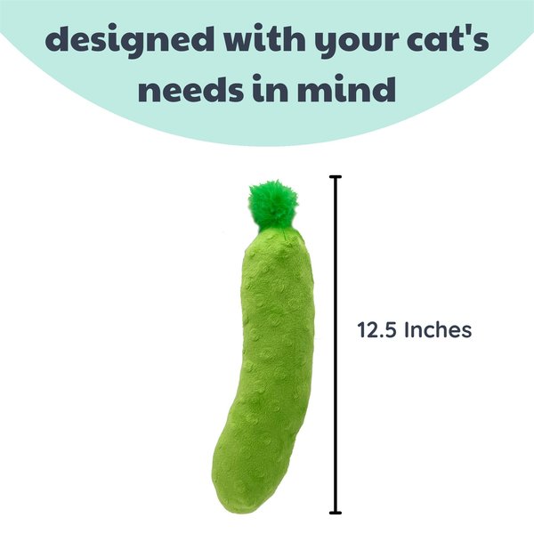 HUXLEY & KENT Cat Kicker Pickle Cat Toy, Green - Chewy.com