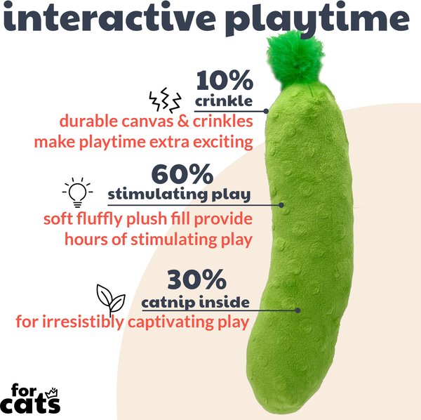 HUXLEY & KENT Cat Kicker Pickle Cat Toy, Green - Chewy.com