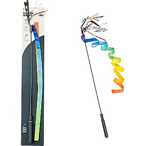 HUXLEY & KENT Cat Wand Dance & Lure Rainbow Cat Toy, Rainbow - Chewy.com