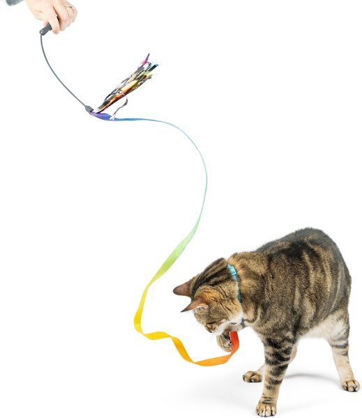 HUXLEY & KENT Cat Wand Dance & Lure Rainbow Cat Toy, Rainbow - Chewy.com