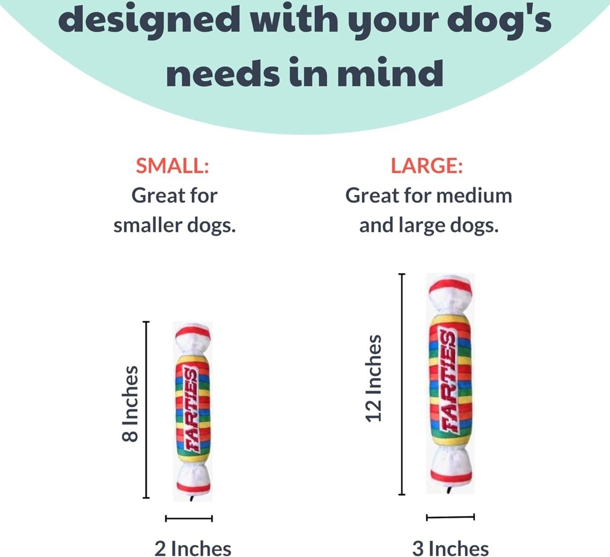 HUXLEY & KENT Dog Power Plush Farties Dog Toy, Multicolor, Large ...