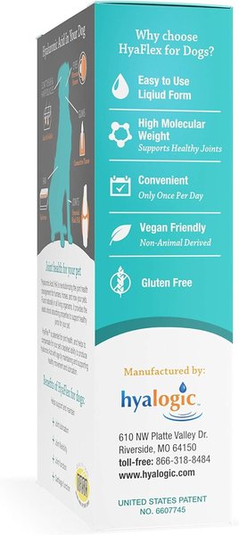 HYALOGIC HyaFlex Hyalogic Hyaluronic Acid Hip & Joint Dog Supplement, 1 ...