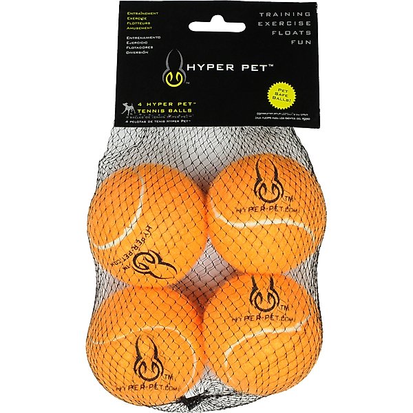 HYPER PET 4 Pack of Balls for Dogs, Orange, Regular - Chewy.com