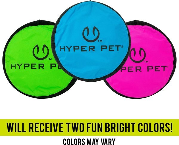 HYPER PET Flippy Flopper Flying Disc Dog Toy, Color Varies, 9-in, 2 ...