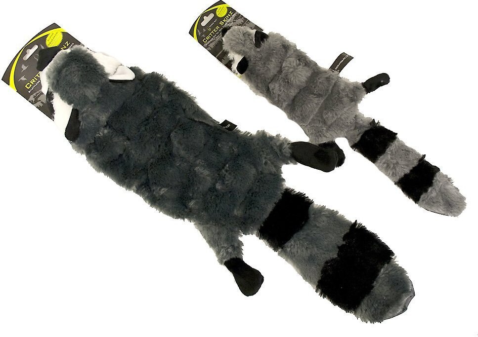 HYPER PET Super Squeaker Raccoon Critter Skinz Dog Toy, X-Large - Chewy.com