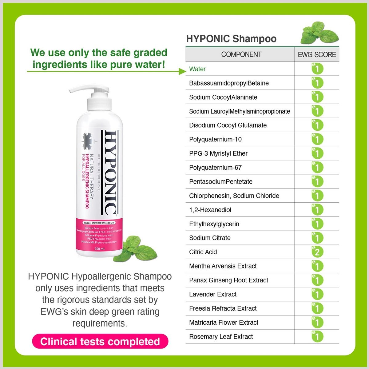 HYPONIC Natural Therapy Hypoallergenic Dog Shampoo, 10.1-fl oz bottle ...