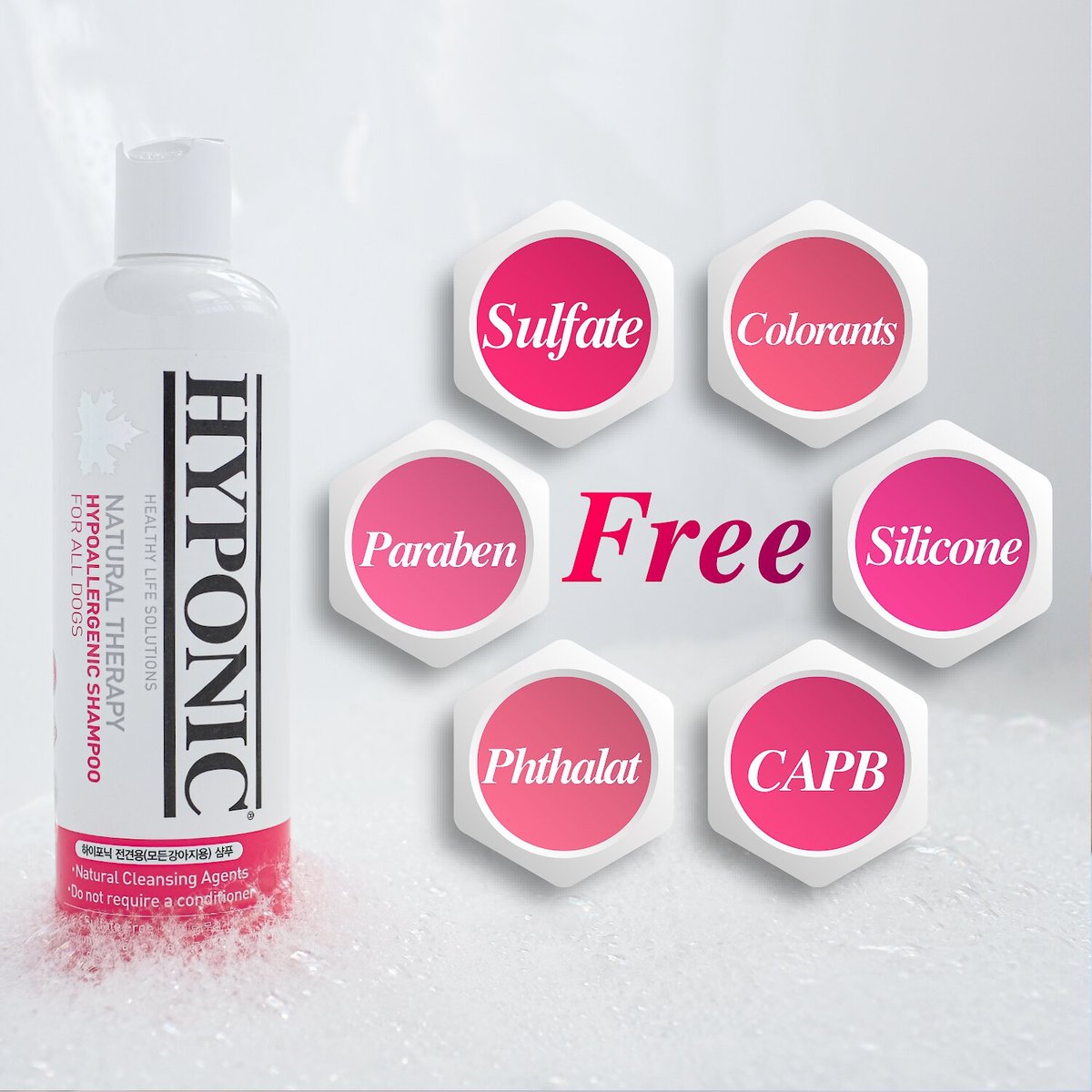 HYPONIC Natural Therapy Hypoallergenic Volumizing Dog Shampoo, 50.7-fl ...