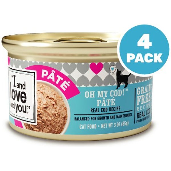I AND LOVE AND YOU Savory Salmon Pate Grain-Free Canned Cat Food, 3-oz ...