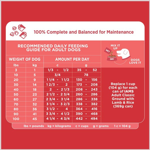 IAMS Proactive Health Minichunks Adult High-Protein with Real Lamb Dry ...