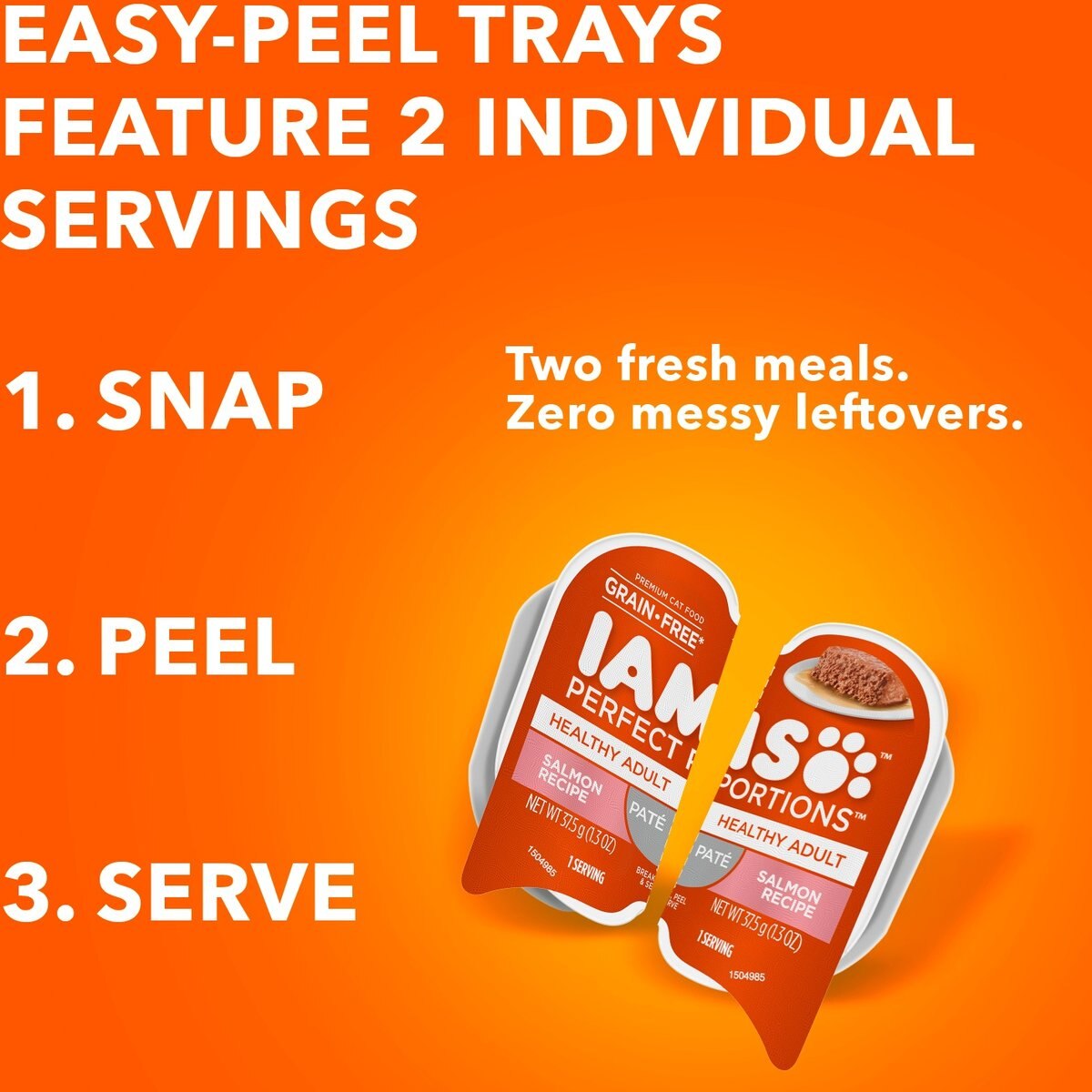 IAMS Perfect Portions Healthy Adult Salmon Tuna Variety Pack Grain-Free ...