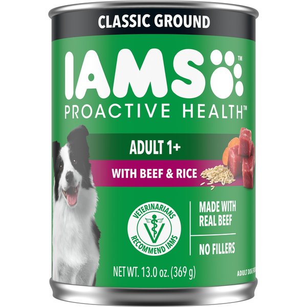IAMS ProActive Health Classic Ground with Beef & Whole Grain Rice Adult ...