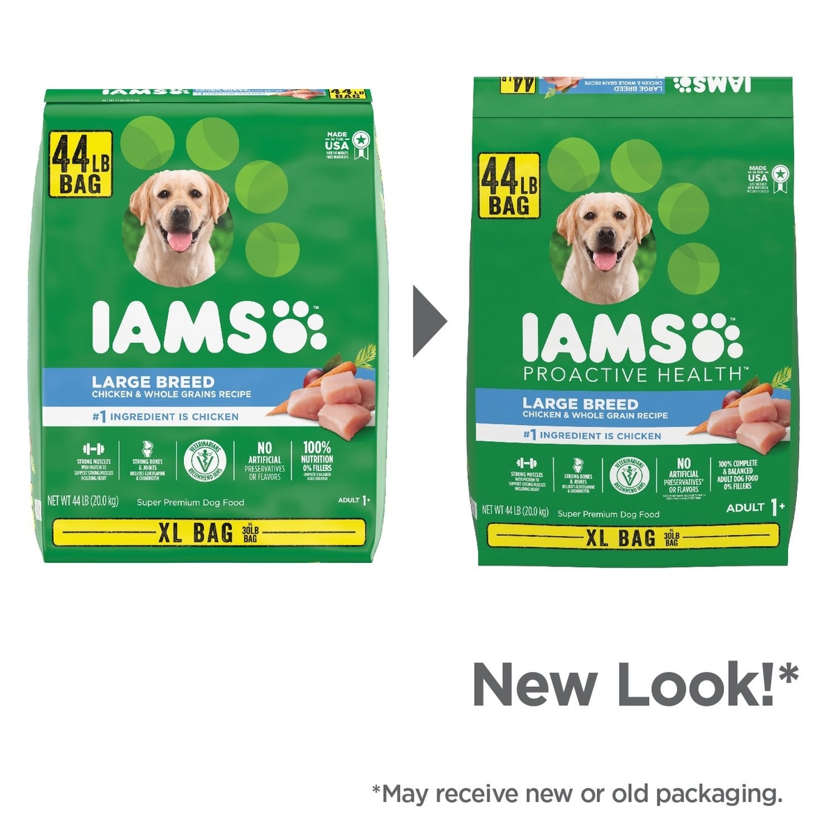 IAMS Proactive Health Large Breed Adult with Real Chicken Dry Dog Food ...