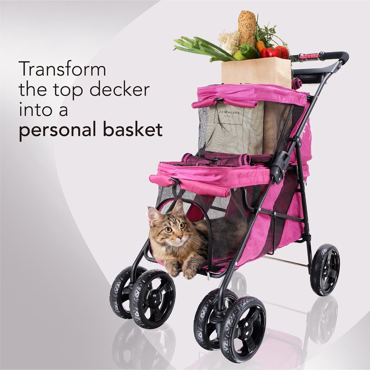 Out of Stock - IBIYAYA Double Decker Bus Dog & Cat Stroller - Chewy.com