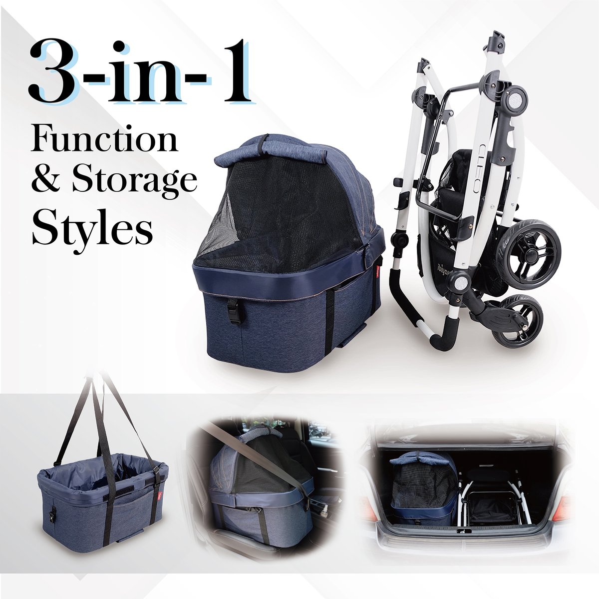 Out of Stock - IBIYAYA New CLEO Travel System Cat & Dog Stroller ...