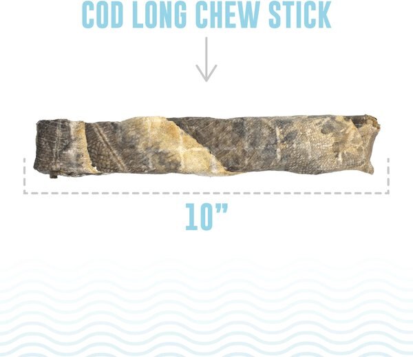 ICELANDIC+ Cod Skin 10-inch Hand Wrapped Natural Dog Chew, 12 count - Chewy.com