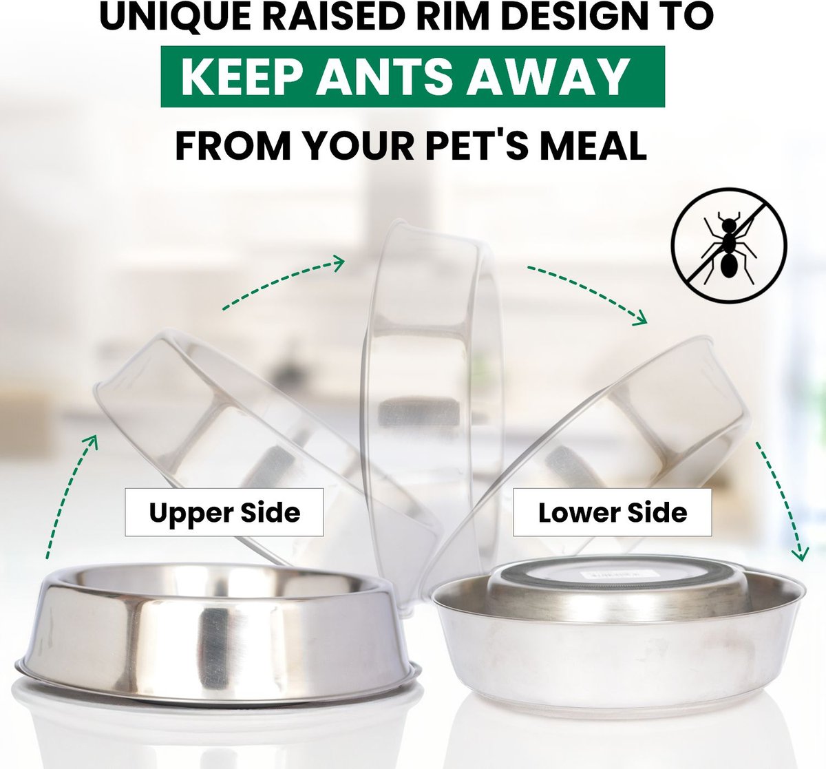 Out of Stock - ICONIC PET Anti Ant Stainless Steel Non Skid Dog & Cat ...