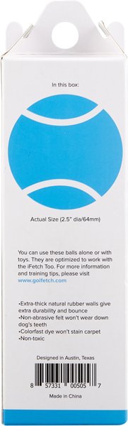 IFETCH Tennis Balls, Standard, 3 Pack - Chewy.com