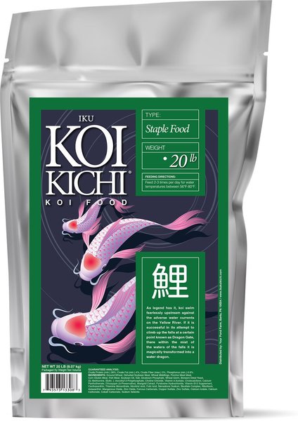 IKU KOI KICHI Staple Koi Fish Food, 20-lb bag - Chewy.com