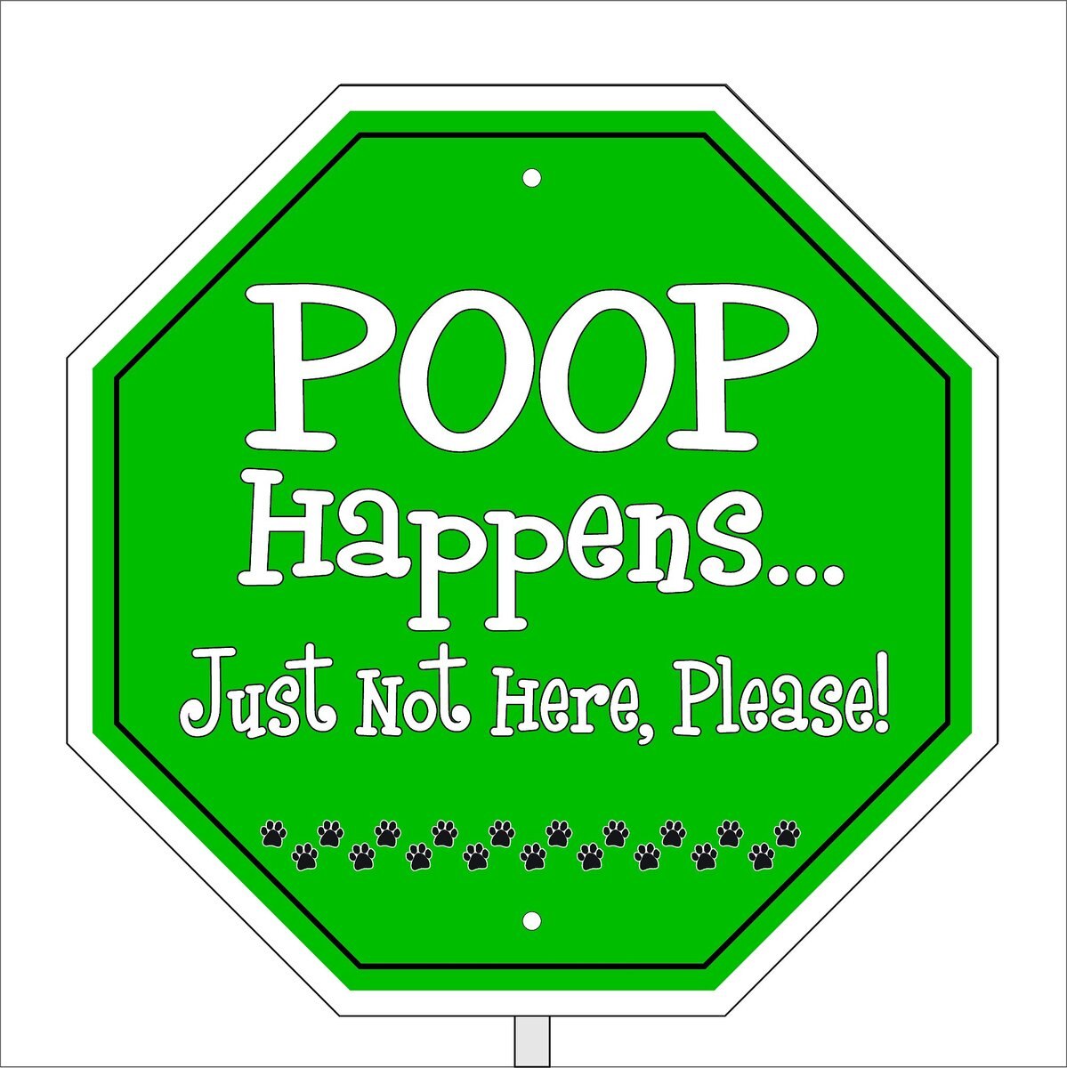 IMAGINE THIS COMPANY "Poop Happens" Garden Sign - Chewy.com