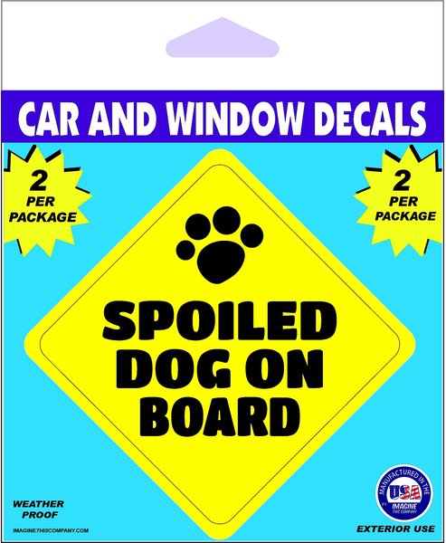 IMAGINE THIS COMPANY "Spoiled Dog On Board" Car Window Decal - Chewy.com