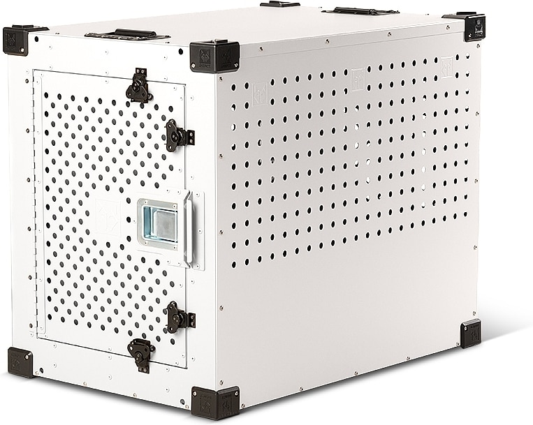 IMPACT DOG CRATES High Anxiety Single Door Aluminum Dog Crate, Gray, 48 ...