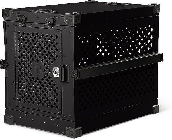 IMPACT DOG CRATES Single Door Collapsible Aluminum Dog Crate, Gray, 40 ...