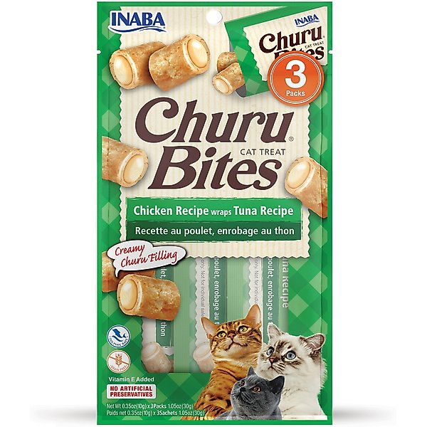 INABA Juicy Bites Fish & Clam Flavor Soft & Chewy Cat Treats, 0.4-oz ...