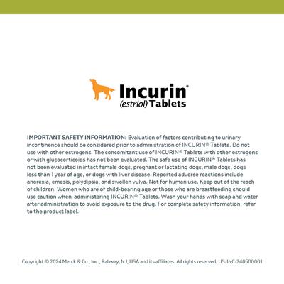 INCURIN (Estriol) Tablets for Dogs, 1-mg - Easy Refills | Chewy Rx