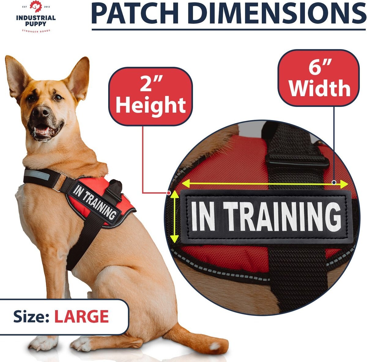 INDUSTRIAL PUPPY Dog In Training Patches, 2 count, Large - Chewy.com