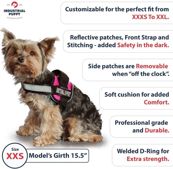 INDUSTRIAL PUPPY Emotional Support Animal ESA Reflective Dog Harness ...