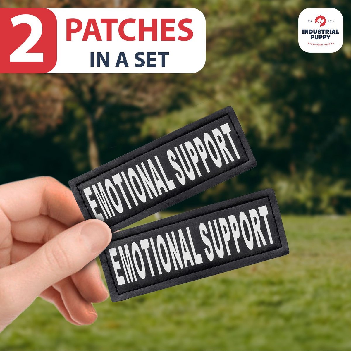 INDUSTRIAL PUPPY Emotional Support Dog Patches, X-Small, 2 count ...