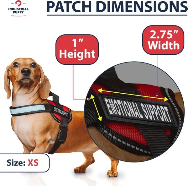 INDUSTRIAL PUPPY Emotional Support Dog Patches, X-Small, 2 count ...