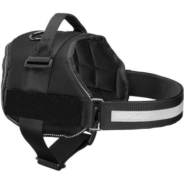 INDUSTRIAL PUPPY Reflective Hook & Loop Strap Dog Harness, Black, Small ...
