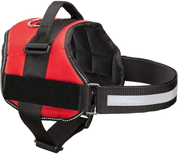 INDUSTRIAL PUPPY Reflective Hook & Loop Strap Dog Harness, Red, X-Large ...