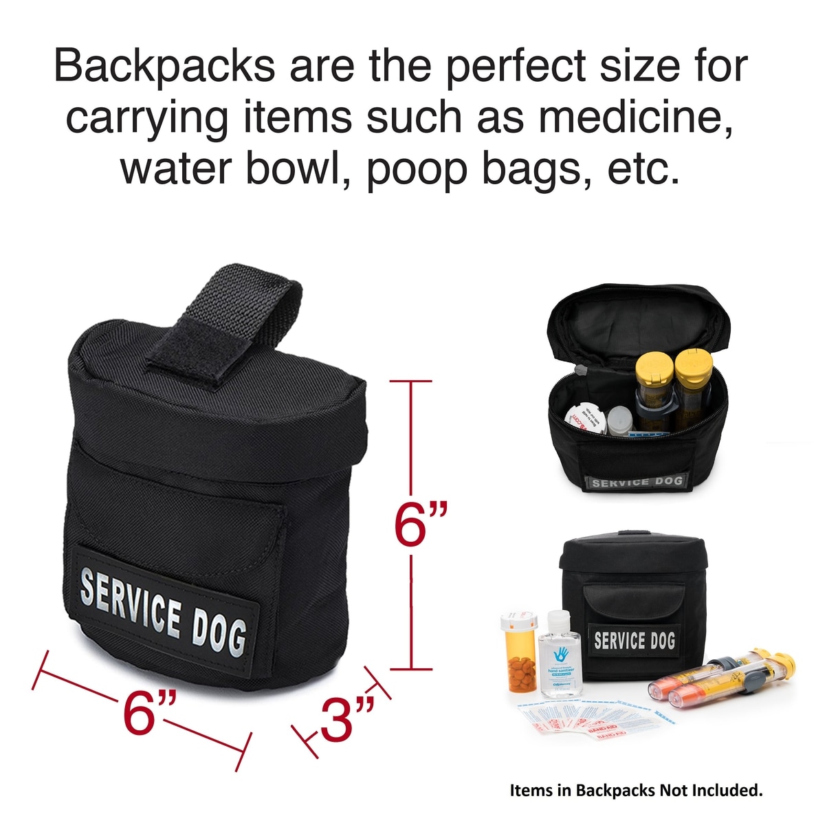 INDUSTRIAL PUPPY Reflective Service Dog Harness & Detachable Backpacks ...