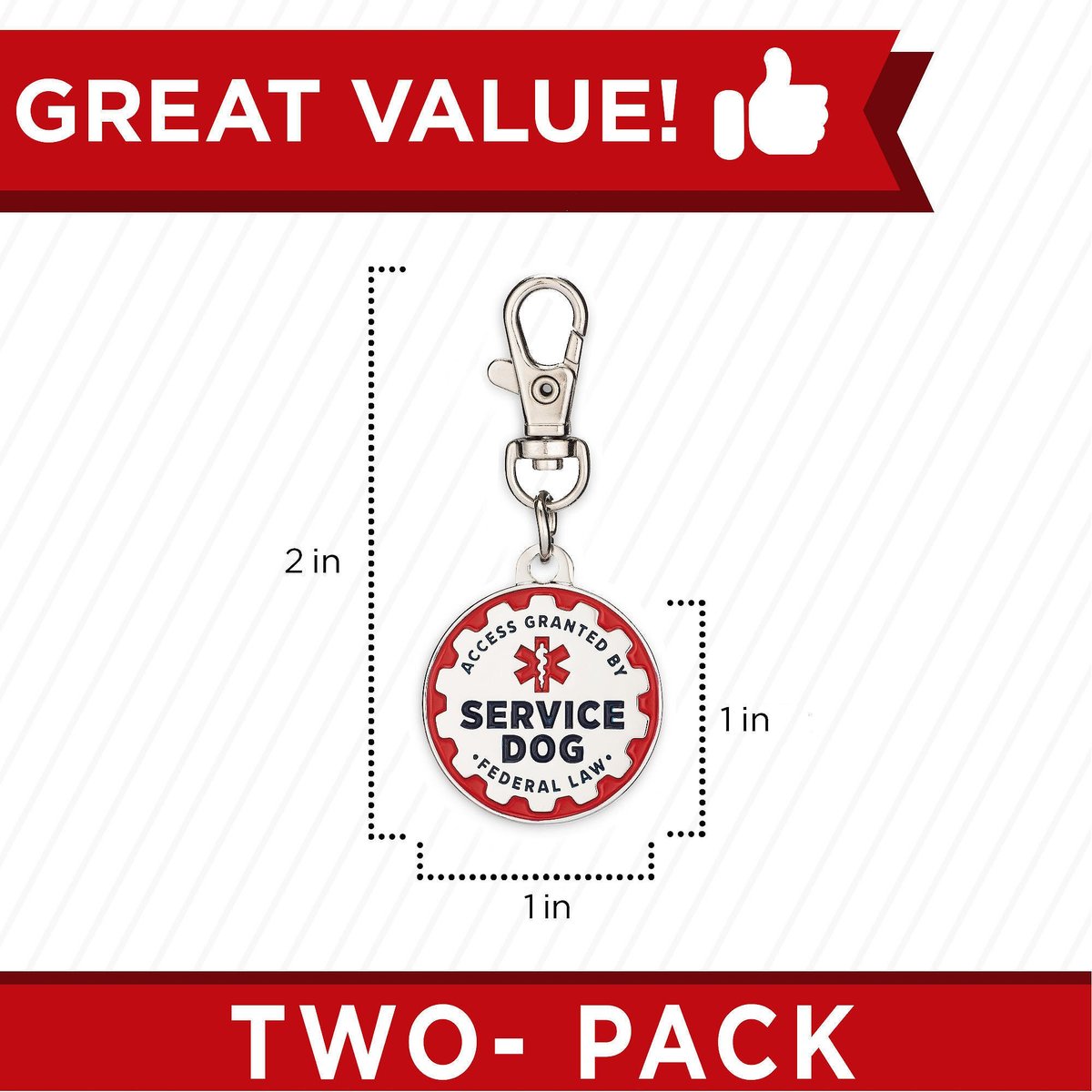 Out of Stock - INDUSTRIAL PUPPY Service Dog Tag, 2 count, Small - Chewy.com