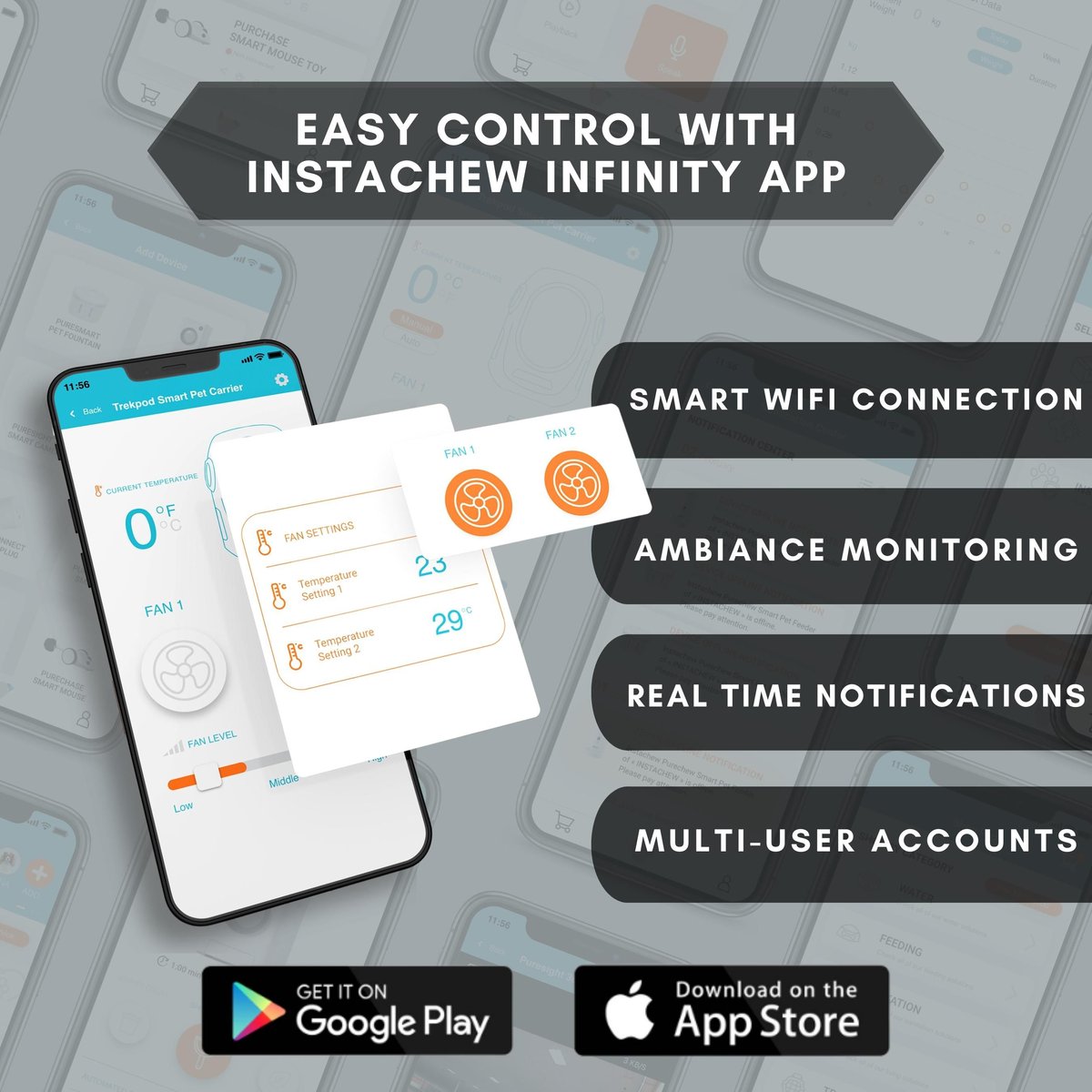 Out of Stock - INSTACHEW Trekpod App Enabled Cat Carrier, White - Chewy.com