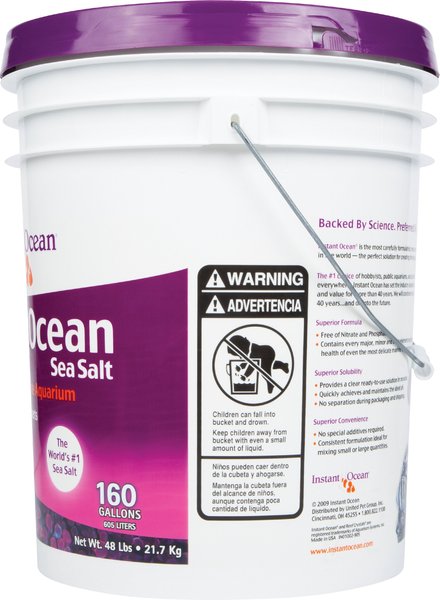 INSTANT OCEAN Sea Salt for Aquariums, 160-gal - Chewy.com