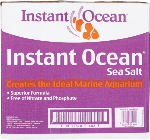 INSTANT OCEAN Sea Salt for Aquariums, 200-gal - Chewy.com