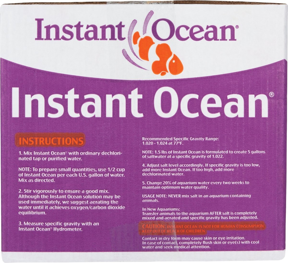 INSTANT OCEAN Sea Salt for Aquariums, 200-gal - Chewy.com