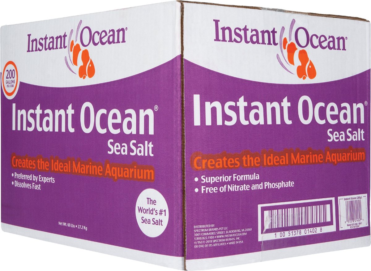 INSTANT OCEAN Sea Salt for Aquariums, 200-gal - Chewy.com