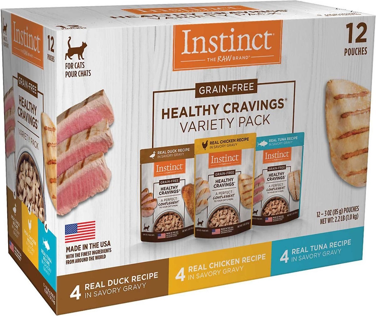 INSTINCT Healthy Cravings Grain-Free Cuts & Gravy Recipe Variety Pack ...