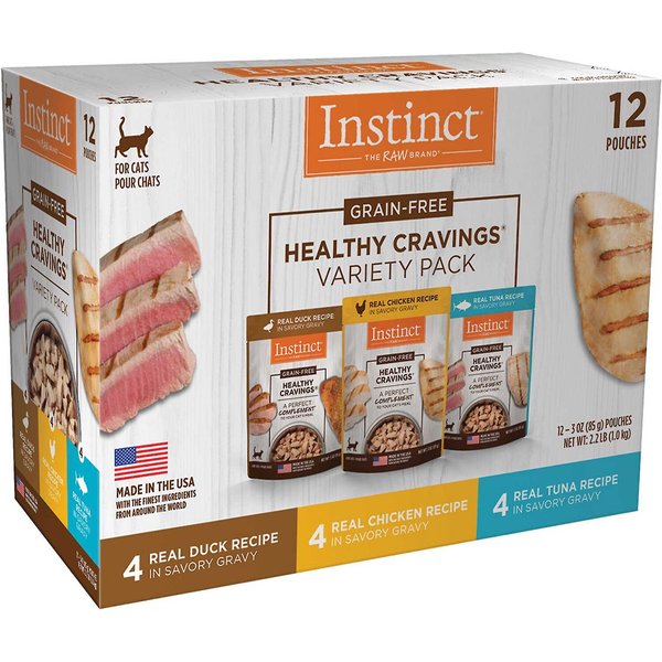 INSTINCT Healthy Cravings Variety Pack Grain-Free Wet Cat Food Topper ...