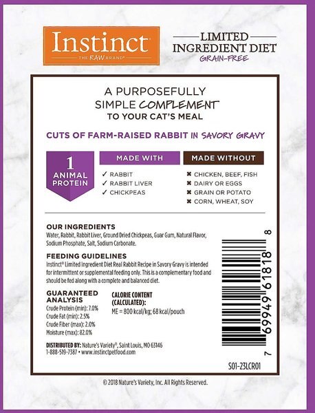 INSTINCT Limited Ingredient Diet Grain-Free Cuts & Gravy Real Rabbit ...