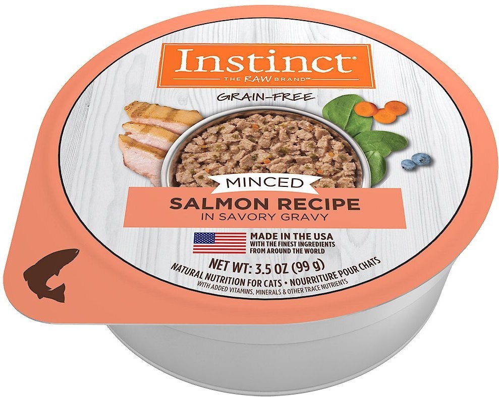 INSTINCT Minced Real Salmon Recipe in Savory Gravy Grain-Free Minced ...