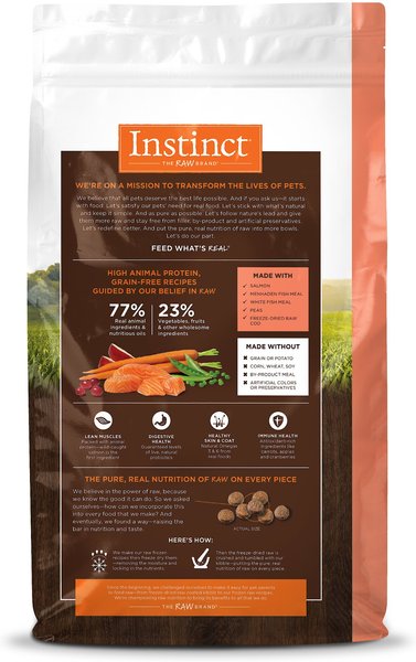 INSTINCT Original Real Salmon Recipe Grain-Free Dry Cat Food, 4.5-lb ...