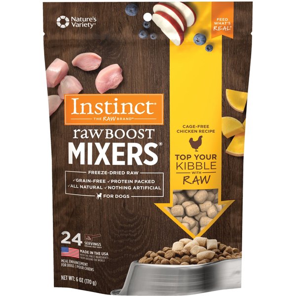 INSTINCT Raw Boost Mixers Chicken Recipe Grain-Free Freeze-Dried Dog ...